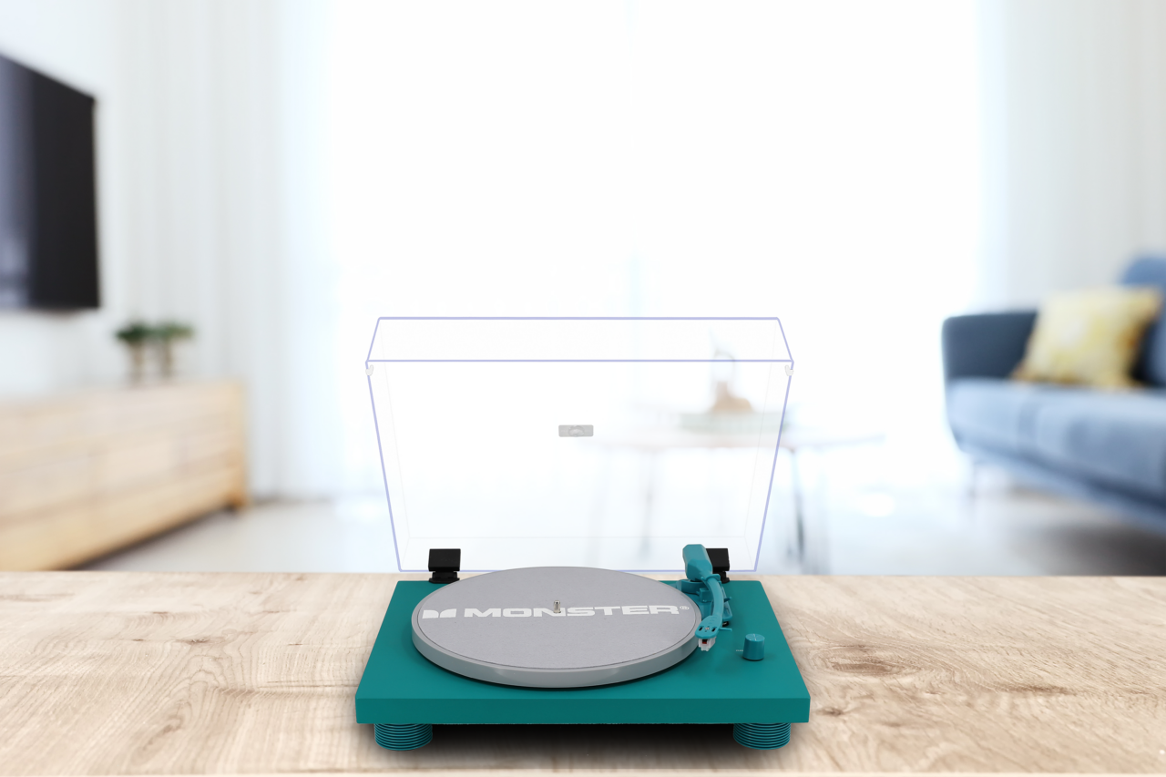 Colour Vinyl Turntable (Green) - Monster